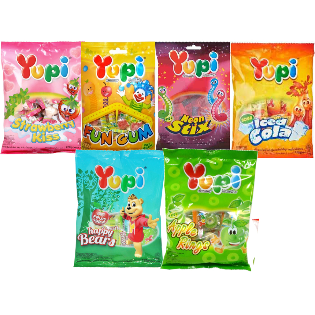 YUPI CANDY ( 6 FLAVOUR PER 1PACK -120G x 24''S ) | Shopee Malaysia