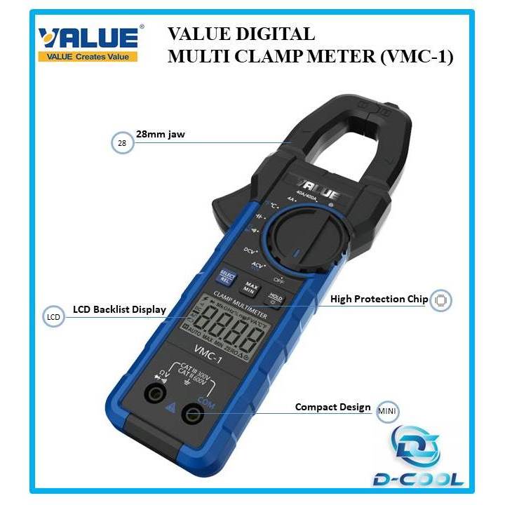 VALUE DIGITAL MULTI CLAMP METER (VMC-1) | Shopee Malaysia