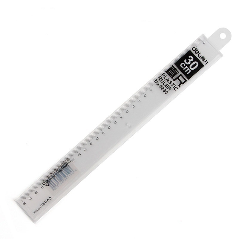 Deli 6230 Transparent Plastic Ruler 30cm x 1 Pcs | Shopee Malaysia