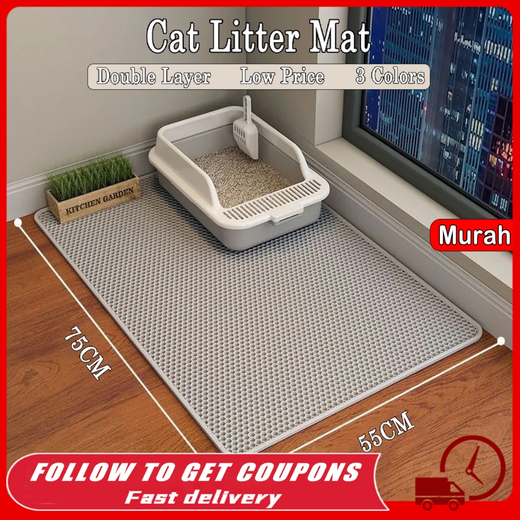 🔥[Lowest Price] Cat Mat Double Layer Cat Litter Mat Trapping Mat ...