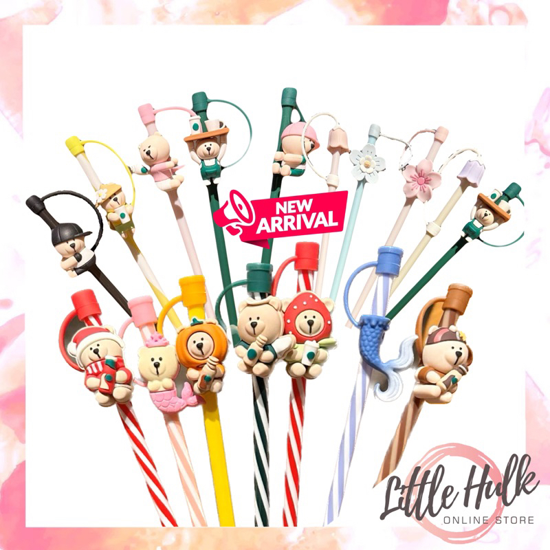 READY STOCK Cutie Straw Cap Accessories Straw Protection 3 types ...