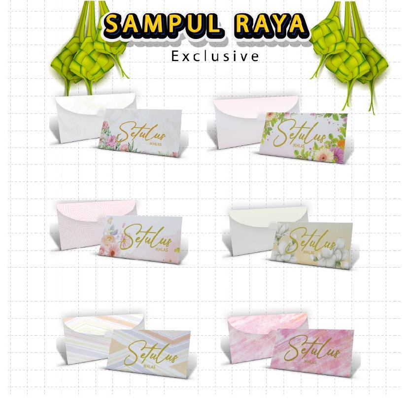 Sampul Raya EXCLUSIVE | Setulus Ikhlas Gold Effect Wording | 1 PAKET 6 ...