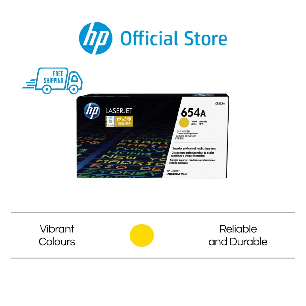 HP 654A Yellow Original LaserJet Toner Cartridge | Shopee Malaysia