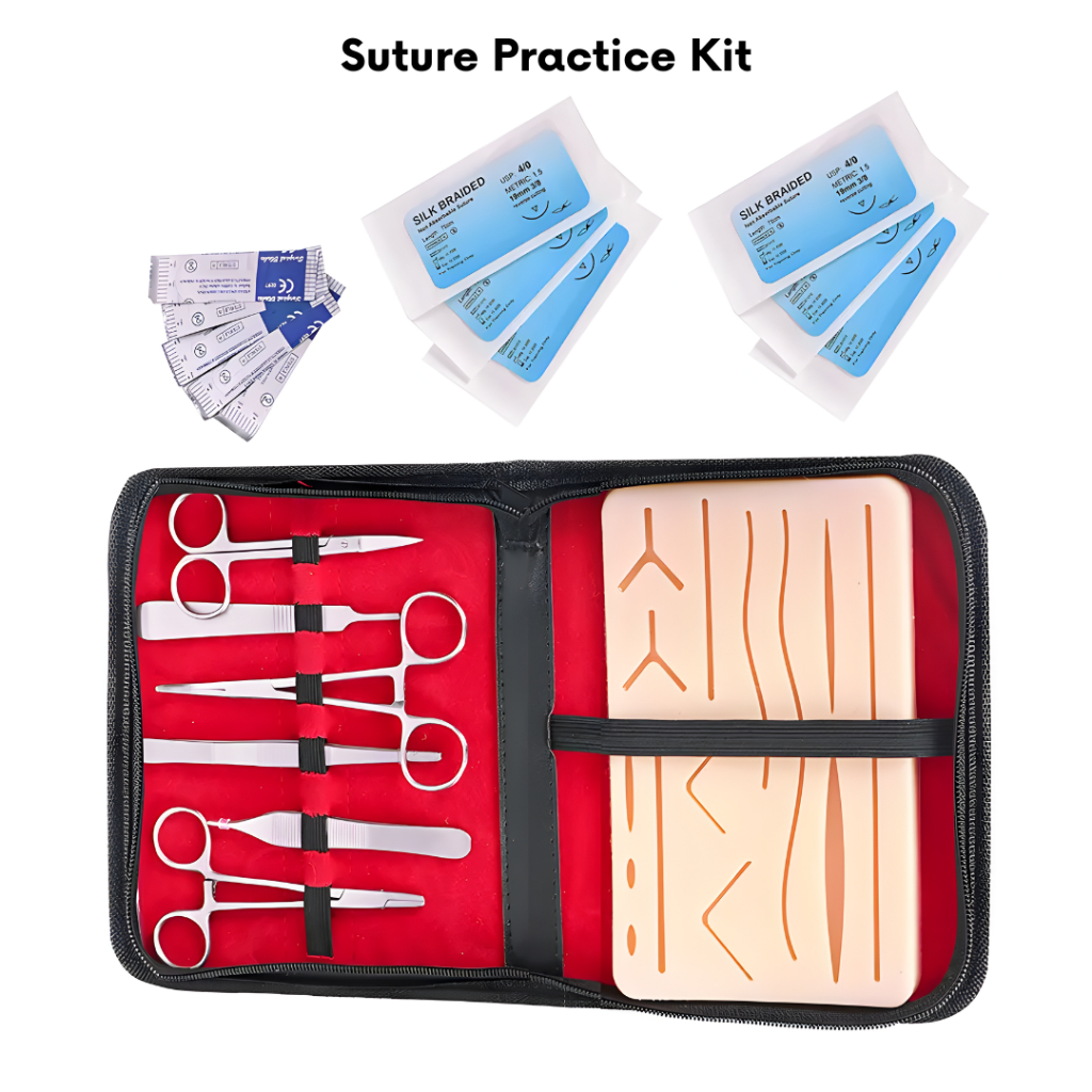 Suture Practice Kit Suture Kit Dissecting Set Medical Silicone Skin Pad Surgery Kit Surgical Kit ...