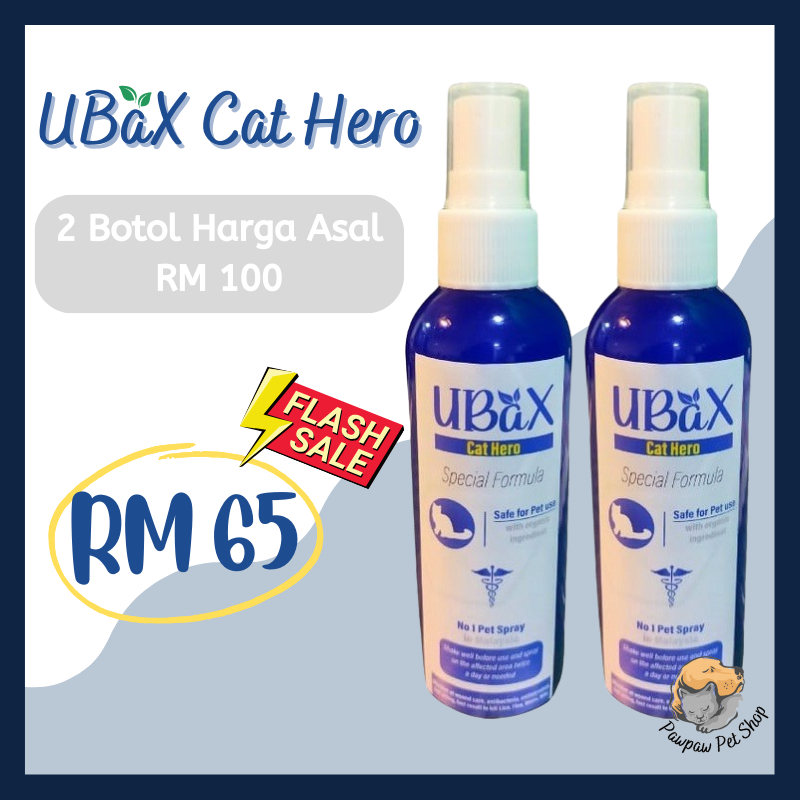 Pawpaw Ubax Kucing Ubat Cat Hero Spray original Ubat Kutu Kurap Fungus ...