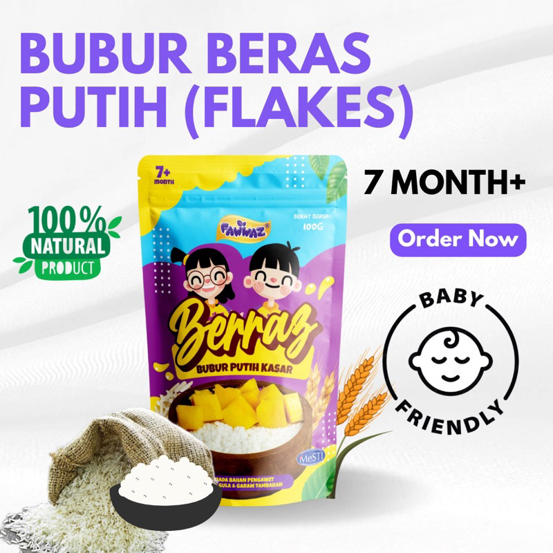🍚BUBUR BERAS KASAR FAWWAZ (FLAKES)🍚 | Shopee Malaysia