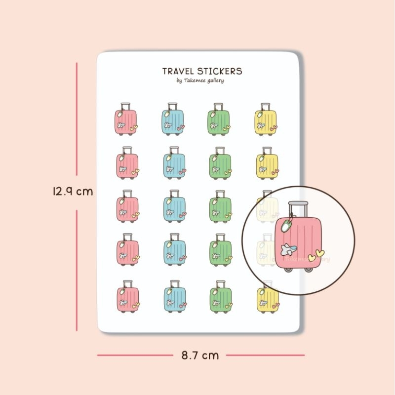 Travel Luggage Vacation Cute Sticker Reminder Bujo | Shopee Malaysia