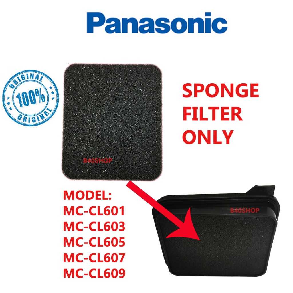 Original Panasonic Vacuum Cleaner Square Sponge Filter MC-CL601 MC ...