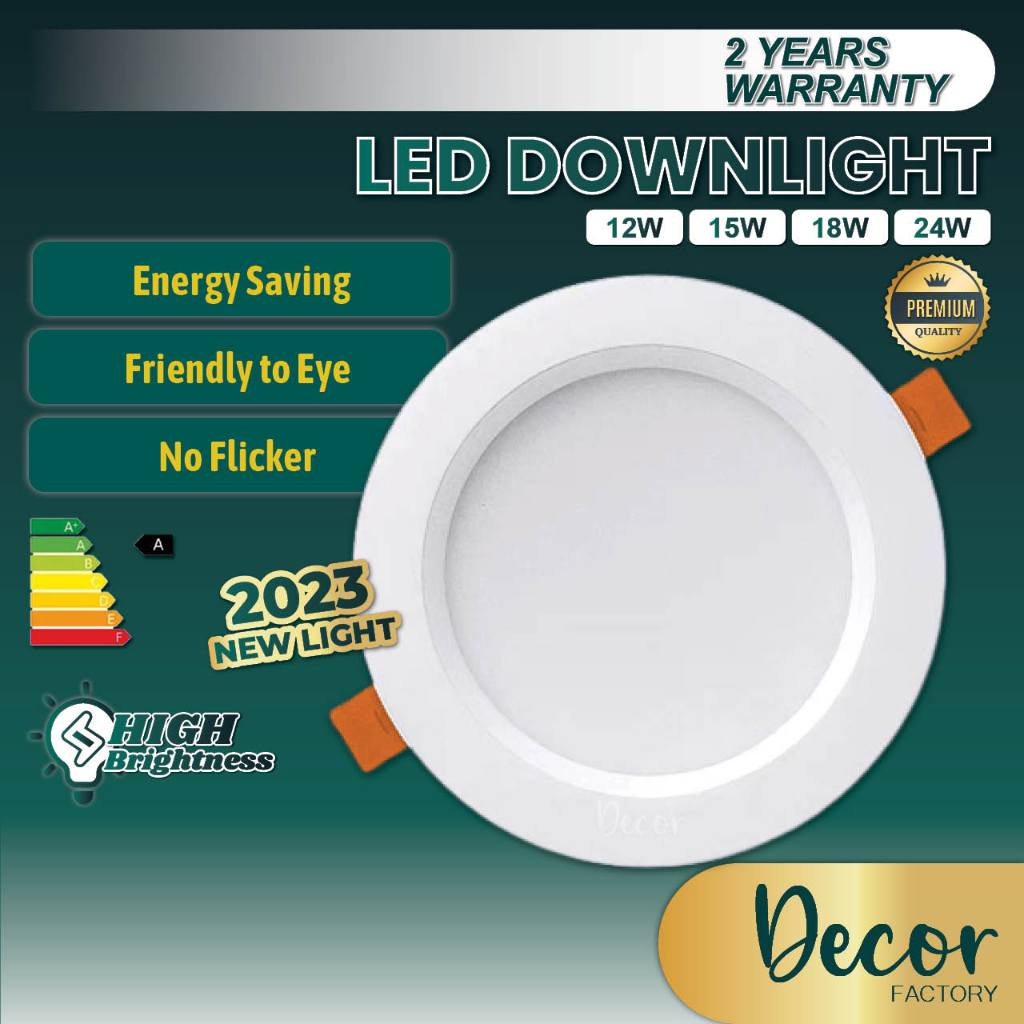 LED Downlight Premium 4Inch 6Inch 12W 15W 18W 24W Round Square Downlight Ultra Slim LED Recessed ...