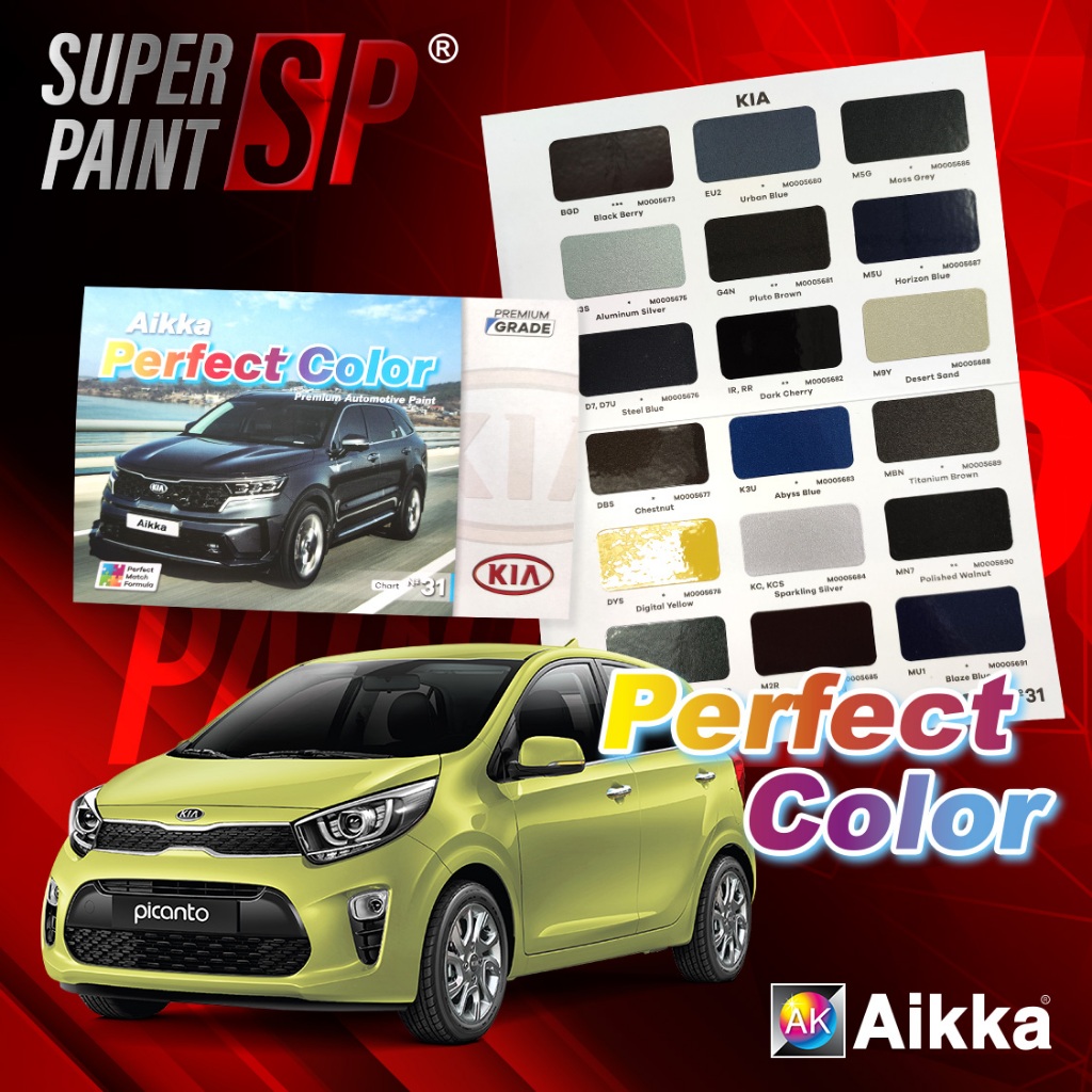 Aikka Perfect Color Chart No31 KIA Original 2K Car Paint Aerosol Touch ...
