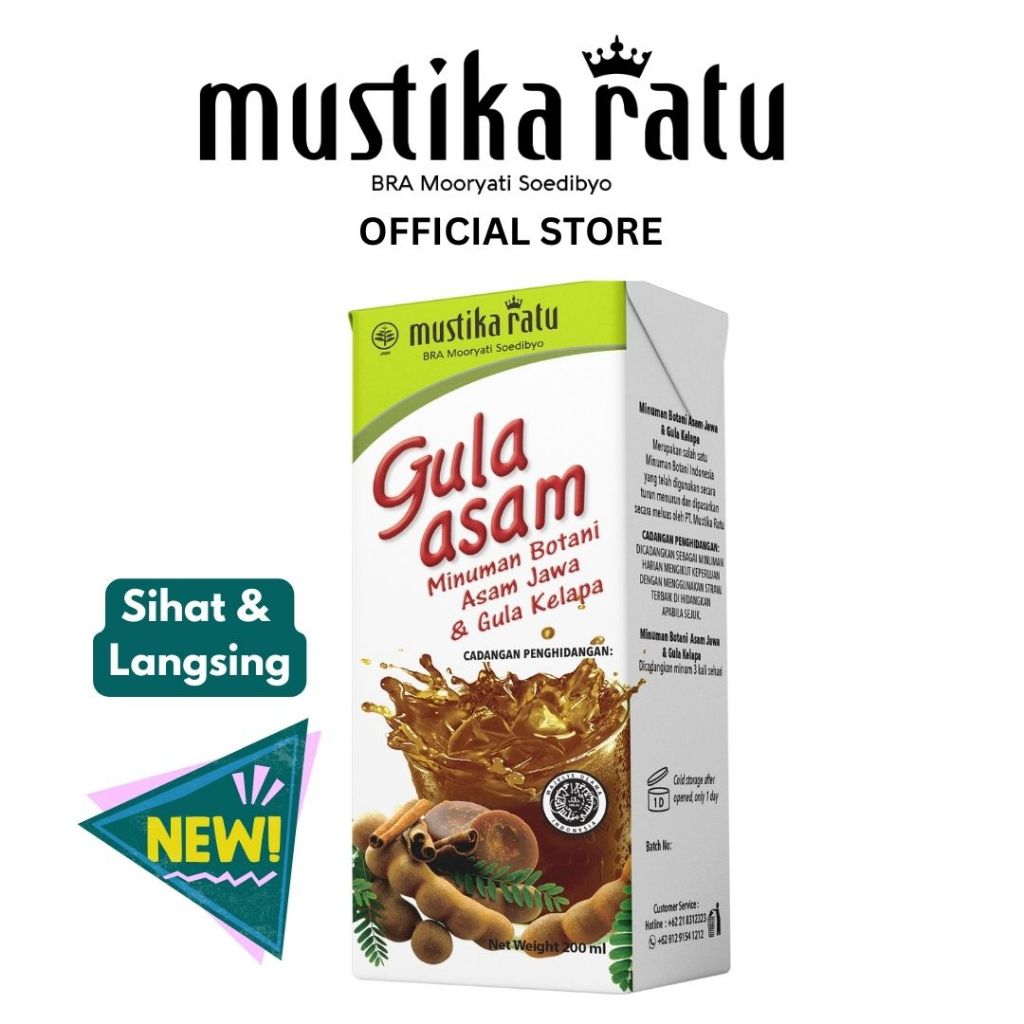 Mustika Ratu Gula Asam 200ml - Minuman Botani Herbal Drink Asam Jawa ...