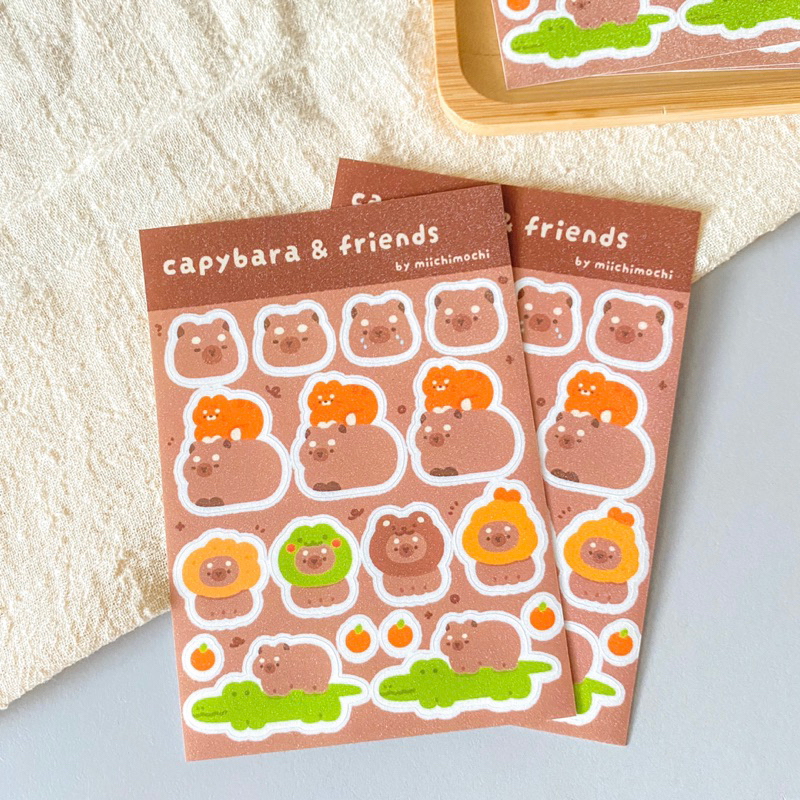 capy & friends sticker sheet | miichimochi | Shopee Malaysia