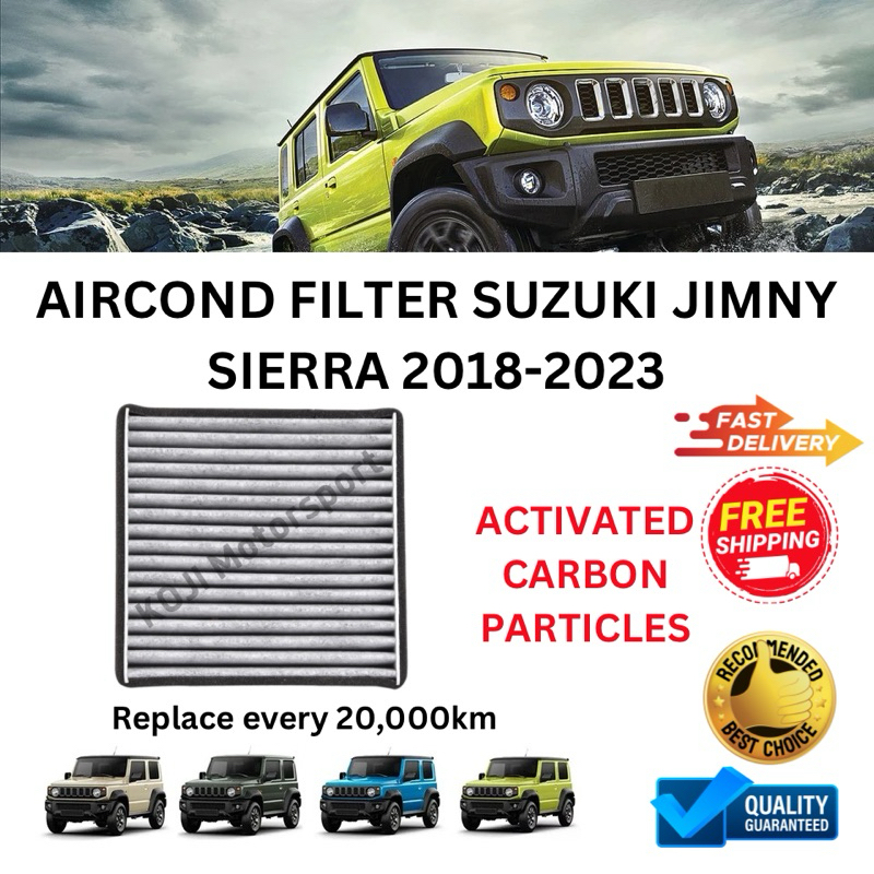 Aircon Filter Activated Carbon Suzuki Jimny Sierra JB64 JB74 2018-2023 ...
