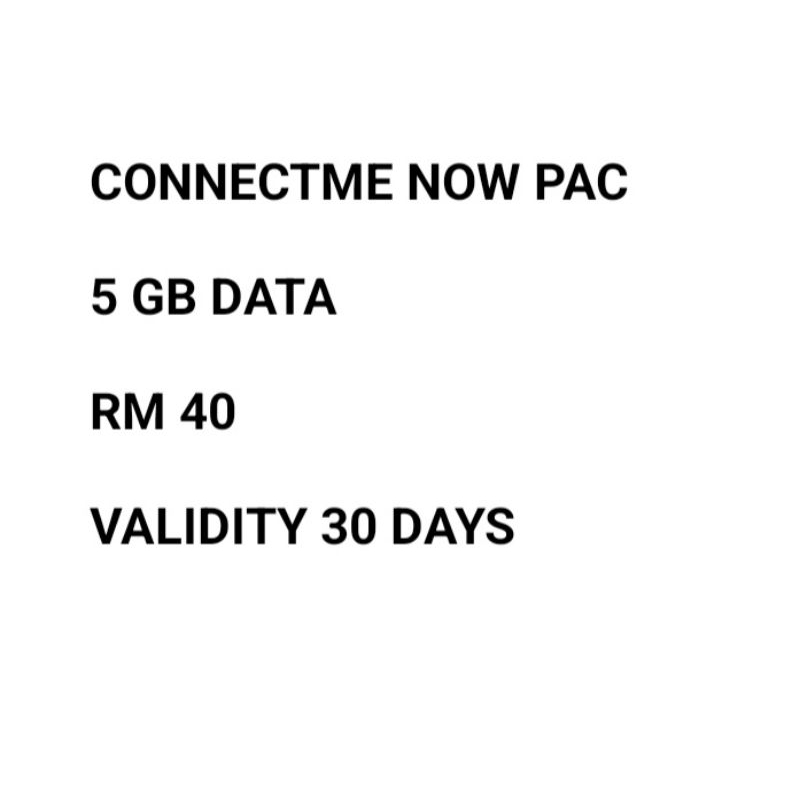 CONNECTme Now 5gb (Not for offshore) | Shopee Malaysia
