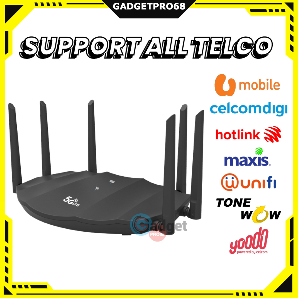 A90 6 Antenna 4G LTE MOD Sim Card Modem Modified Unlimited WiFi Tanpa ...