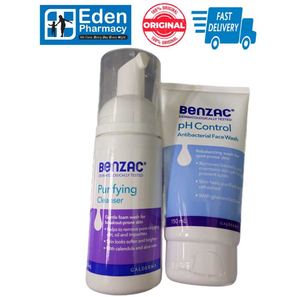 Benzac antibacterial facial wash 150ml / benzac purifying cleanser 130ml | Shopee Malaysia