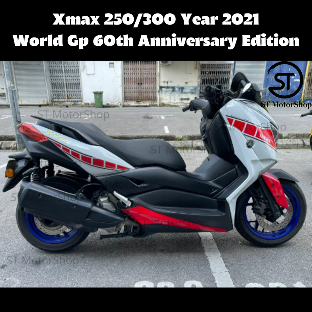 YAMAHA X-MAX XMAX 250/300 YEAR 2021 60TH ANNIVERSARY (1) WHITE/RED ...