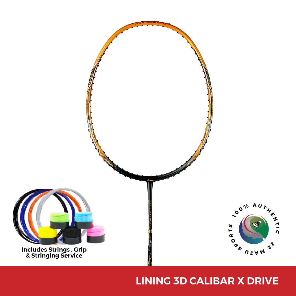 LI-NING 3D CALIBAR X BOOST ( FOC STRING + GRIP + STRINGING ) 4U ...