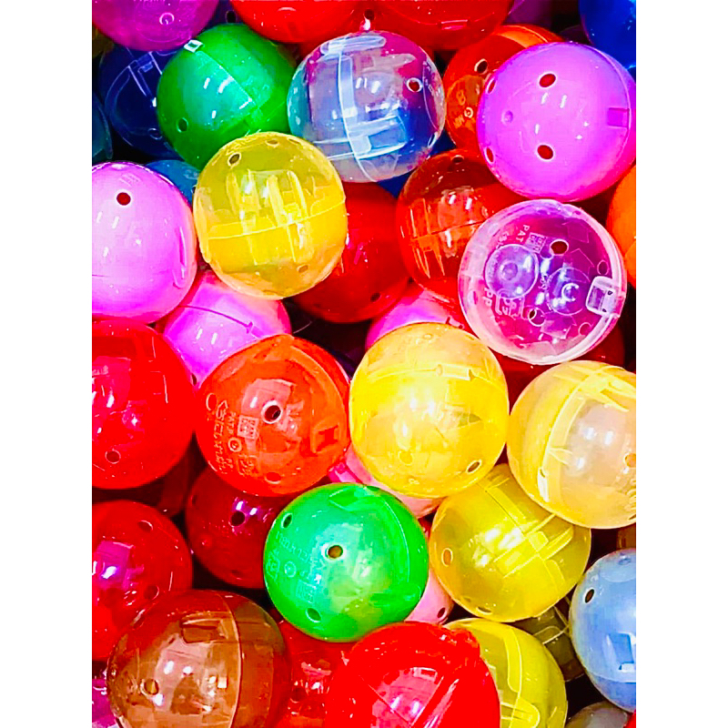 [RANDOM COLOUR] Empty Plastic Ball, Capsules Ball, Lucky Draw Ball ...