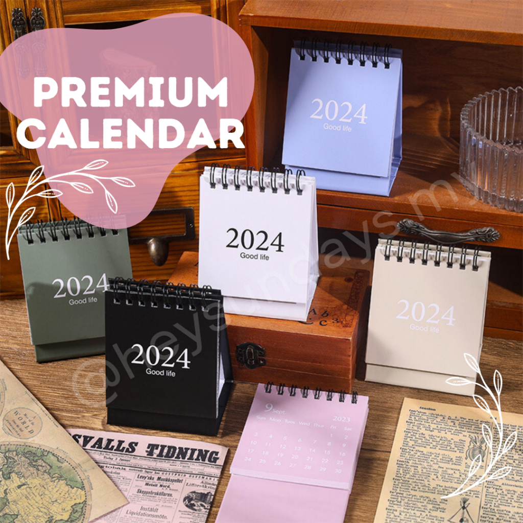 2024 Mini Calendar Morandi Ins | Desktop Calendar | Calendar Planner ...