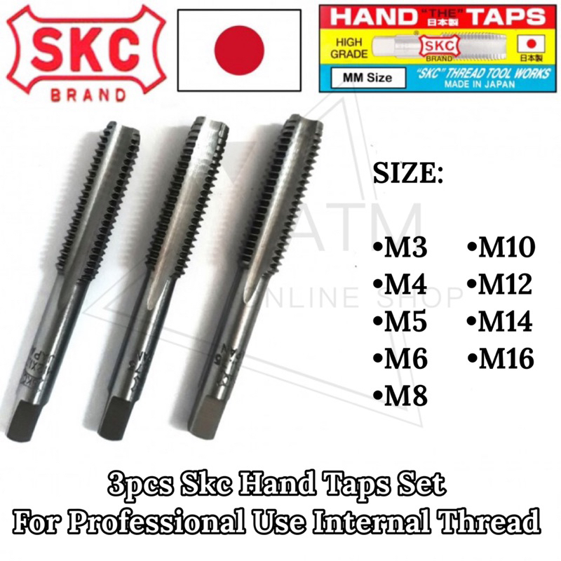 3pcs Skc Hand Taps Set For Professional Use Internal Thread M3 M4 M5 M6 ...
