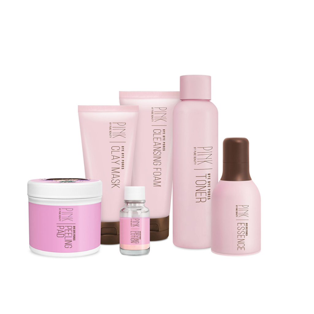 Pink by Pure Beauty - Bye Bye Pores Cleansing Foam/Toner/Essence/Clay ...