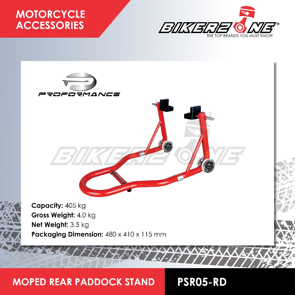 PROFORMANCE PSR05-RD Mopped Rear Paddock Stand for motorbike by ...