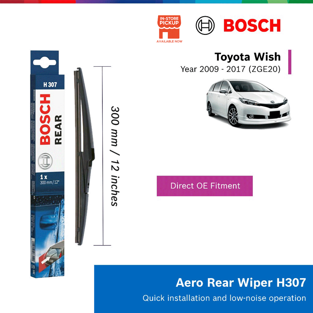 Bosch Rear Wiper For Toyota Wish ZGE20 H307 | Shopee Malaysia