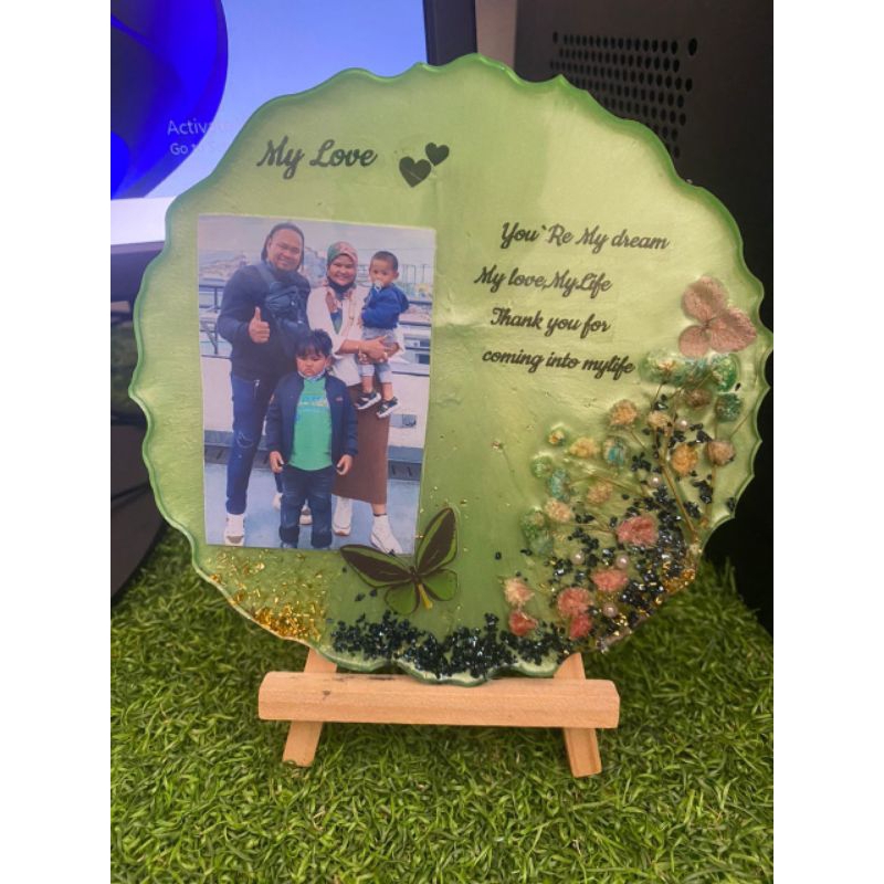 Resin frame>> frame gambar handmade 100% with stand | Shopee Malaysia