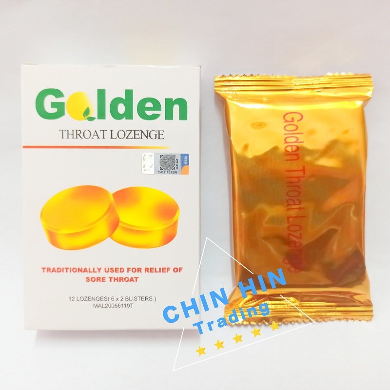 Golden Throat Lozenge 金嗓子喉片 Gula-gula Sakit Tekak Emas ( 12 Lozenges ...