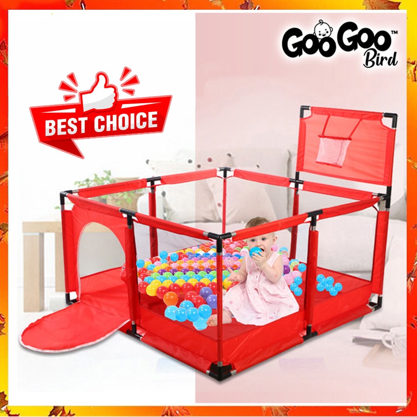 GooGooBird 2 Design Square Playard & Playpen Baby Kids Safety Play ...