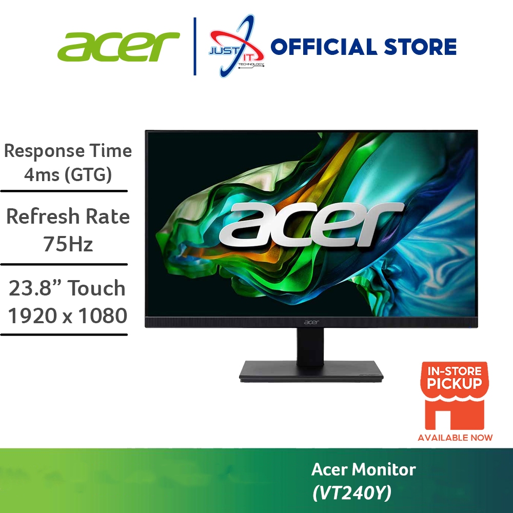 ACER VT240Y 23.8" TOUCH SCREEN MONITOR ( 23.8" IPS FHD / 4MS / 75HZ ...