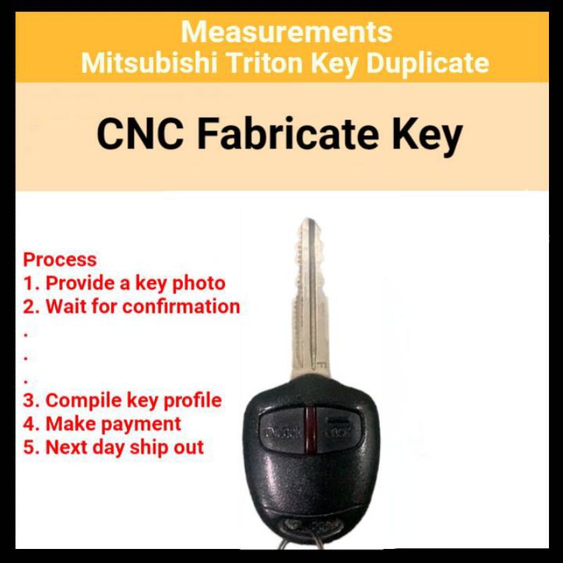 [KC050] Mitsubishi Triton Key Copy Duplication with CNC machine ...