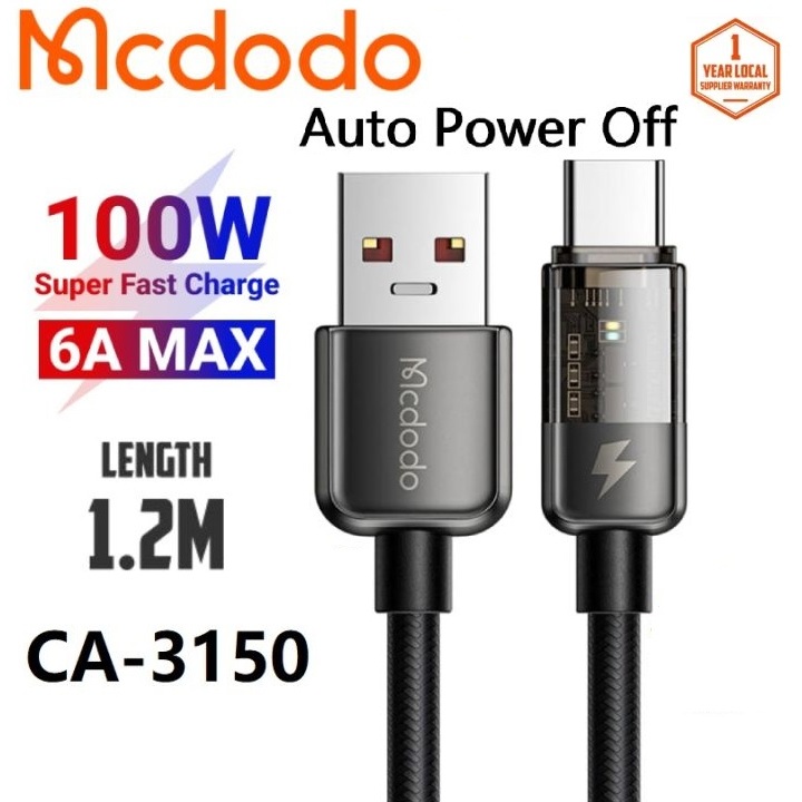 Mcdodo Cable Auto Power Off Cable For Micro And Type-C Support Fast ...