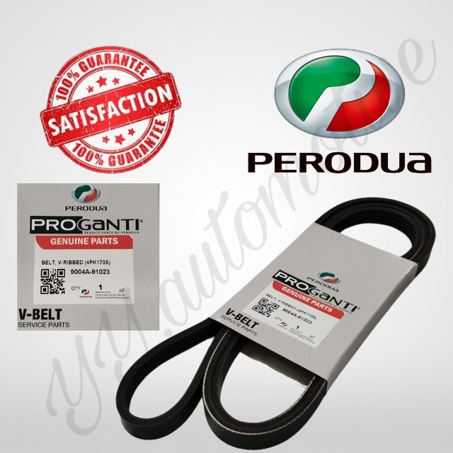 9004A-91023 ORI PERODUA FAN BELT MYVI OLD 1.3 2005-2010 4PK1705 V-BELT ...