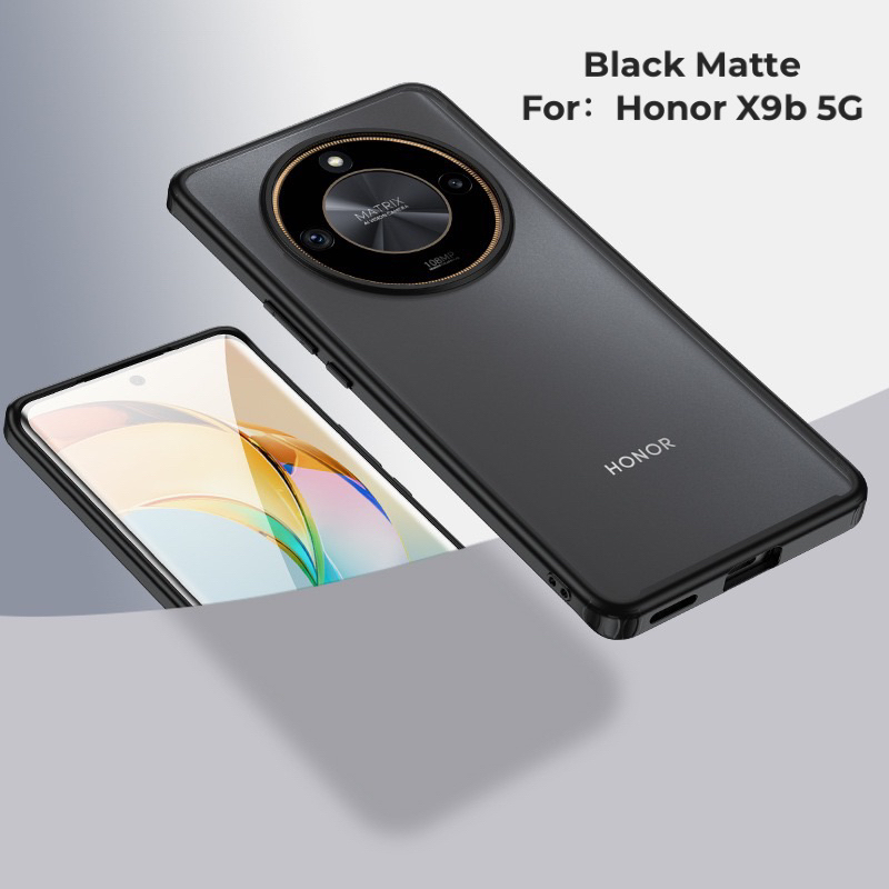 iMoke Case for Honor X9c 5G/Honor X9b 5G （Transparent Clear/Black Matte ...