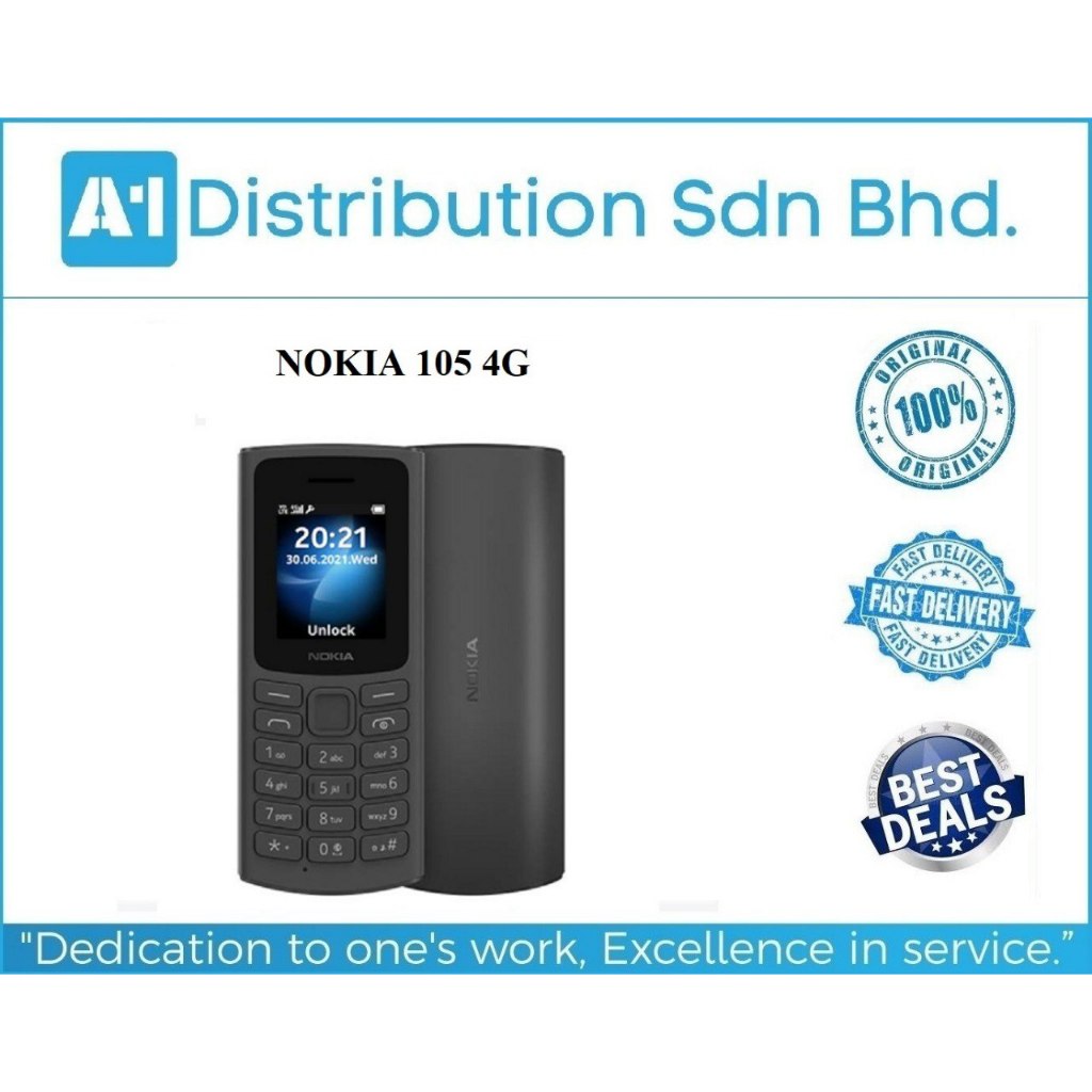 NOKIA 105 4G Basic Mobile Feature Phone - 100% Original Nokia Myset ...