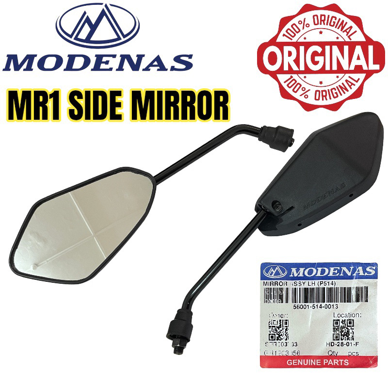 MODENAS MR1 100% ORIGINAL SIDE MIRROR DIAMOND DESIGN SET 2PCS | Shopee ...