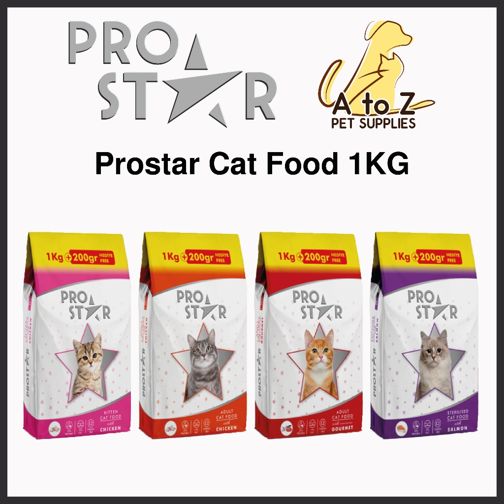 Prostar Dry Cat Food 1kg Free 200g | Shopee Malaysia
