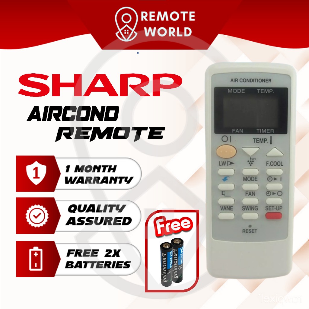 A751 Sharp Aircond Remote | Replacement Remote Control A751 UNIVERSAL ...