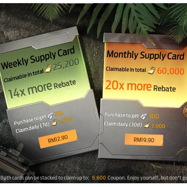 Garena Undawn | Cheap Weekly Supply Card, Monthly Supply Card | Shopee ...
