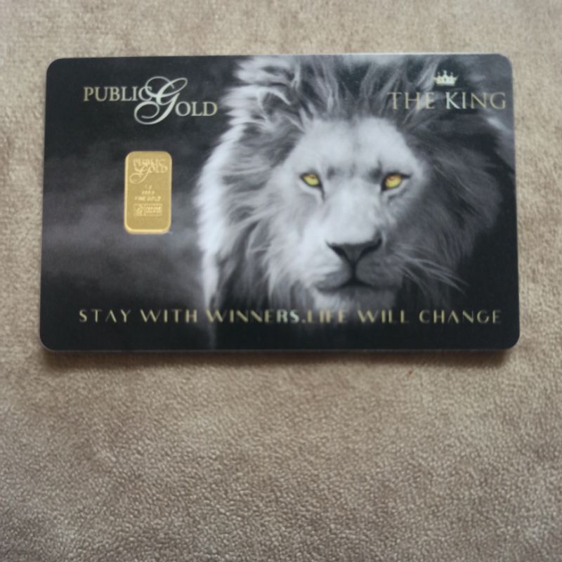 Public Gold Bullion Bar 1g 1 gram (Au 999.9) - The King | Shopee Malaysia