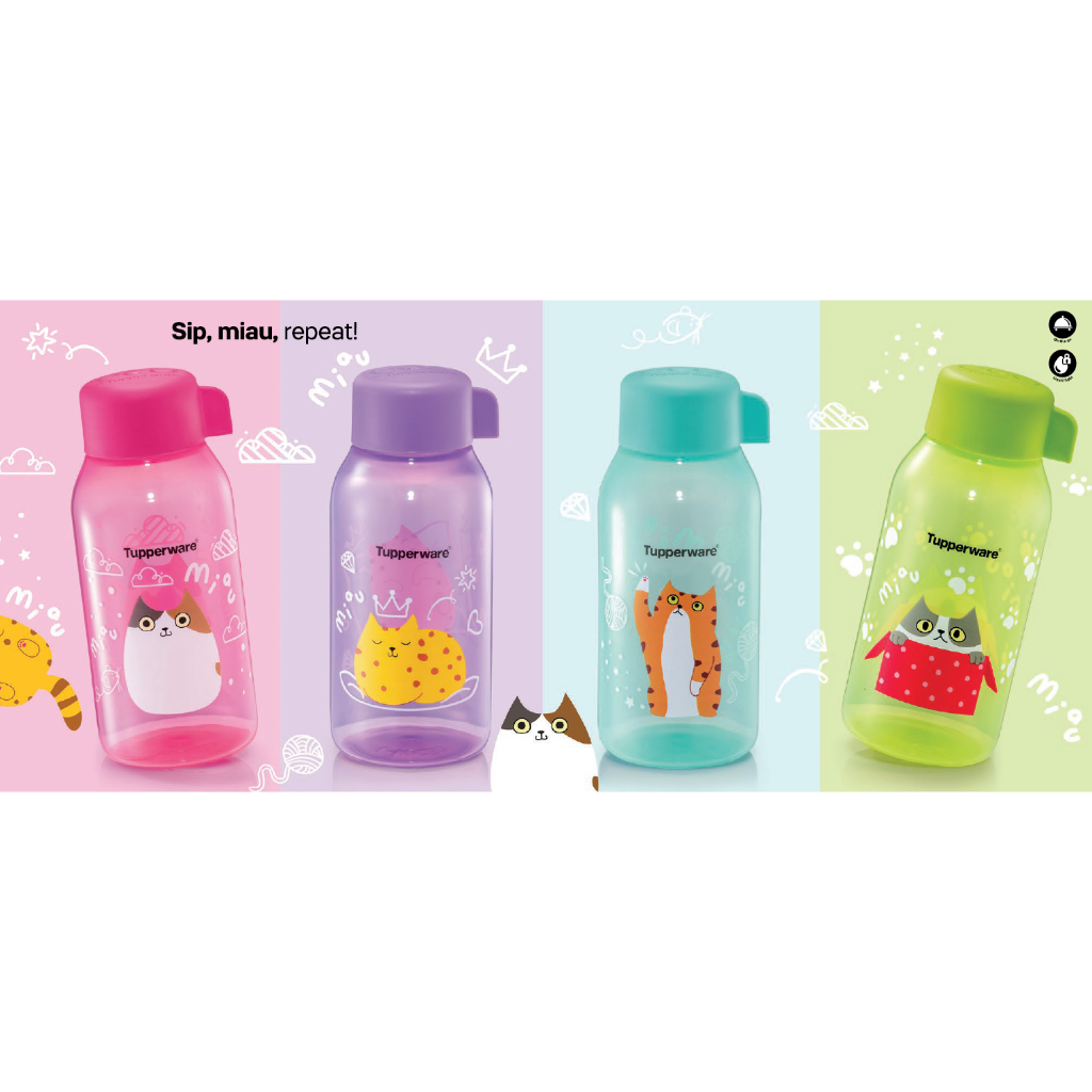 Tupperware Kitty Quencher Eco Bottle (4) 350ml | Shopee Malaysia