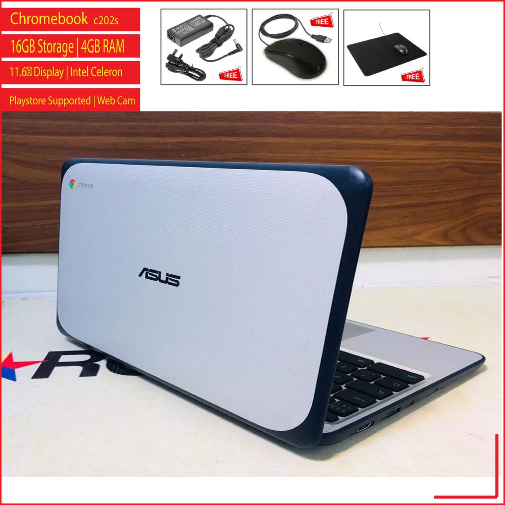Asus | C202S | 16GB Storage | 4GB RAM | 11.6″ Display | Intel Celeron ...