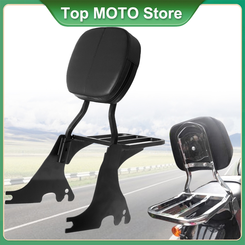 Motorcycle Sissy Bar Backrest Luggage Rack For Harley Sportster Iron ...
