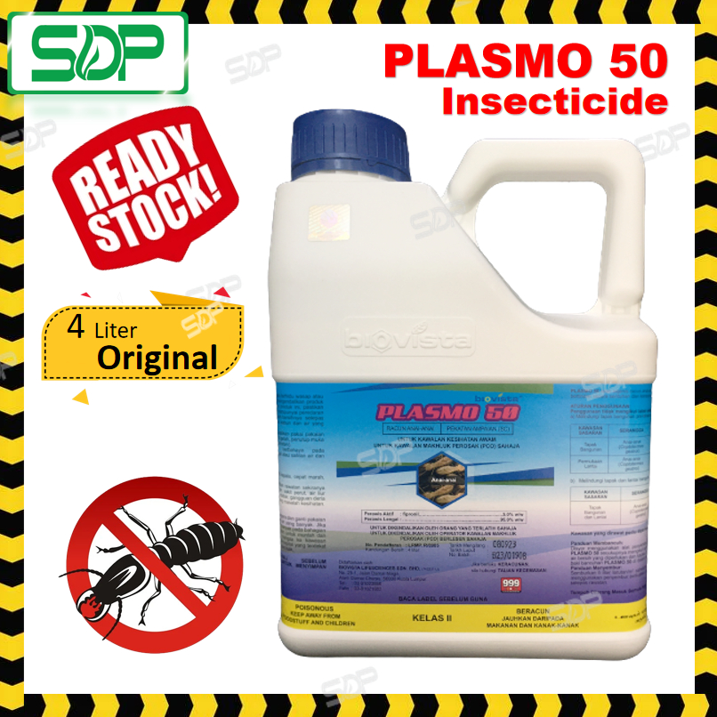 PLASMO 50 4Lt Original Clearance Stock 2024 Anti Termite Termiticide Anai-Anai Pest Control ...