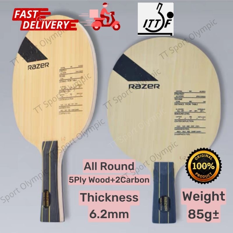 Razer L2 5Ply Wood+2Carbon Blade Racket Good Elastic Control Table ...