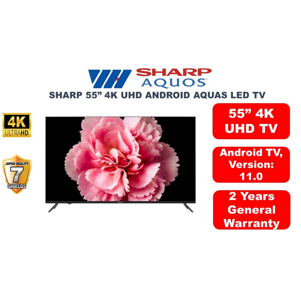 Sharp 55" 4K UHD Android Aquas LED TV | Shopee Malaysia