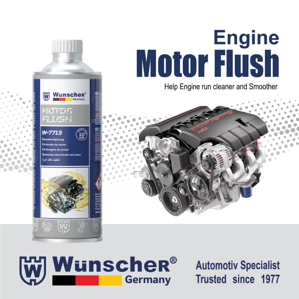 (MADE IN GERMANY) Wunscher 9900 Motor Flush - Engine Oil System Flush ...