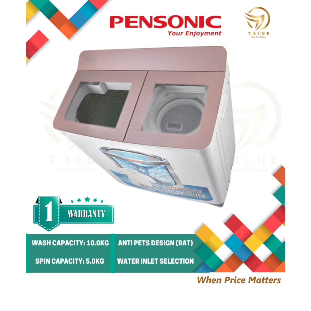 PENSONIC SEMI AUTO WASHING MACHINE 12 KG/ 5KG PWS-1205G | Shopee Malaysia